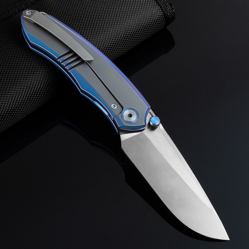 Premium M390 Folding Titanium Knife EDC Knife Titanium Handle